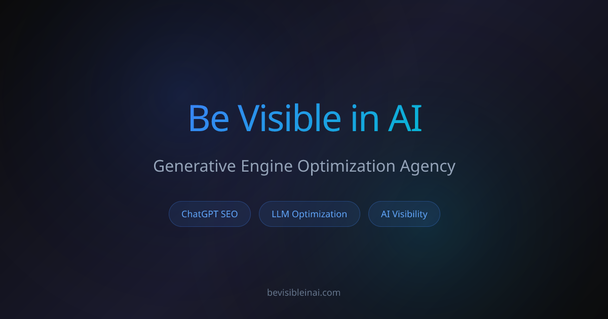 Be Visible in AI - Generative Engine Optimization Experte | Be Visible ...